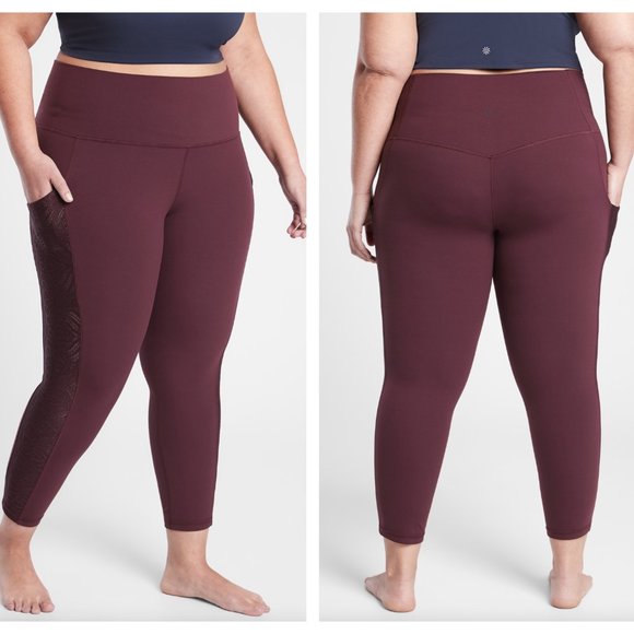 Athleta | Pants & Jumpsuits | Athleta Salutation Stash Ii Lace 78 Tight ...